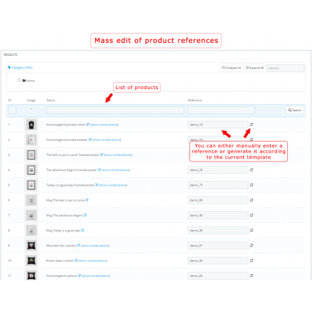 Product Reference Generator - PrestaShop module