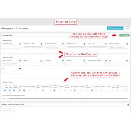 Better Customer Filter - PrestaShop module