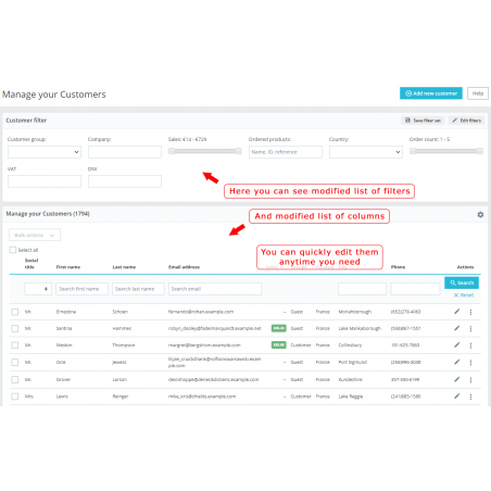 Better Customer Filter - PrestaShop module